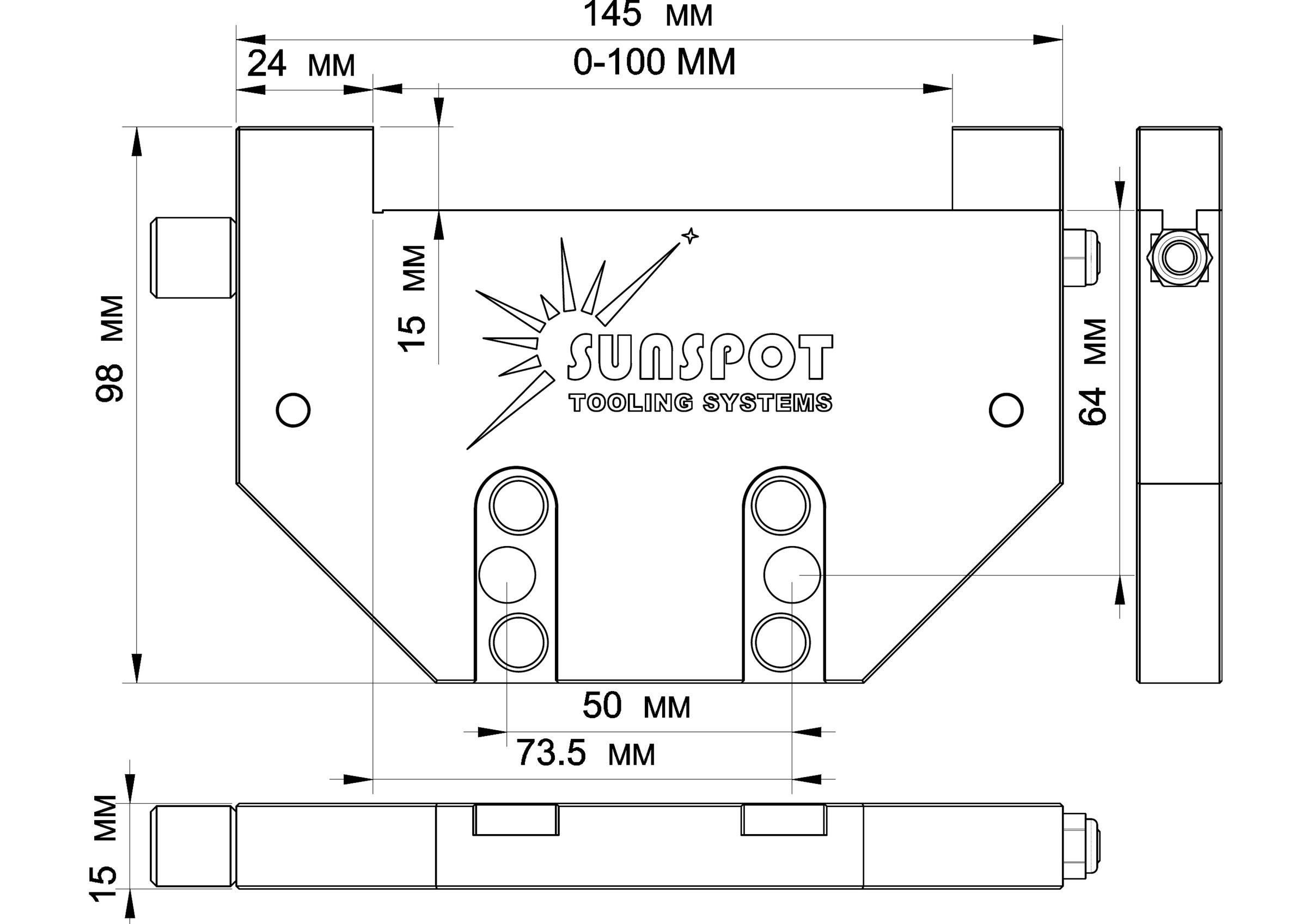 W2.5 - Vice, Leveling Head & Rail | Sunspot Tooling Systems